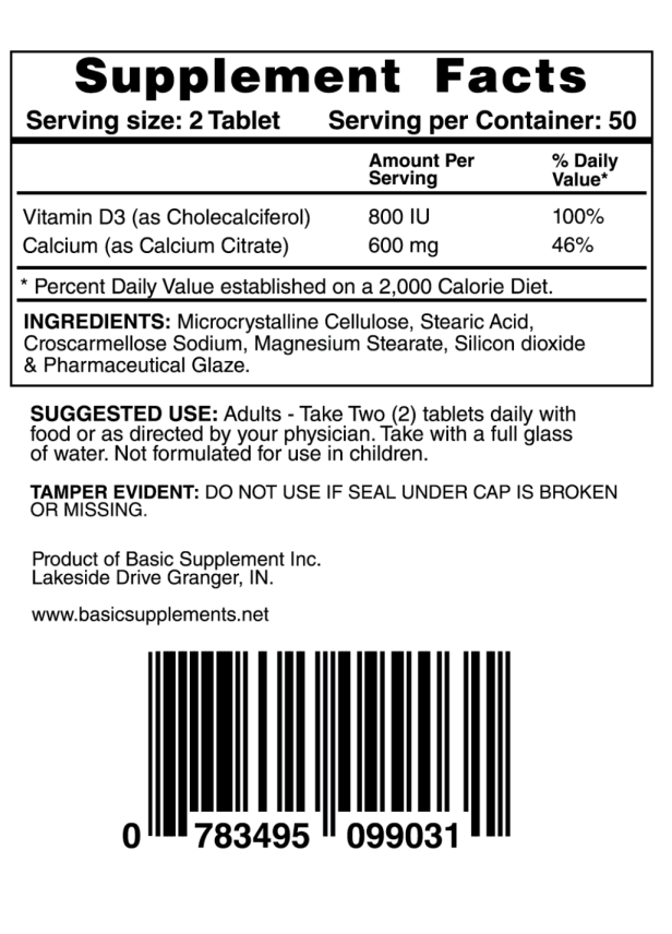 Super Calcium Tablets - Support Bone Strength, Muscle